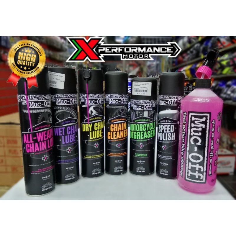 [Ready Stock] MUC-OFF Motorcycle Degreaser/[Dry/Wet]Chain Lube/Chain ...