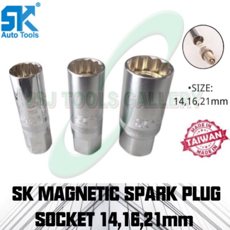 SK MAGNETIC SPARK PLUG SOCKET(SIZES:14,16,21mm) | Shopee Malaysia