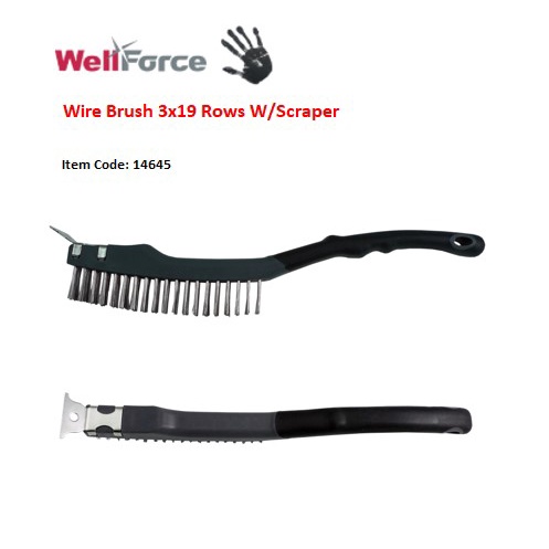 WellForce Wire Brush 3x19 Rows W/ Scraper 14645 | Shopee Malaysia