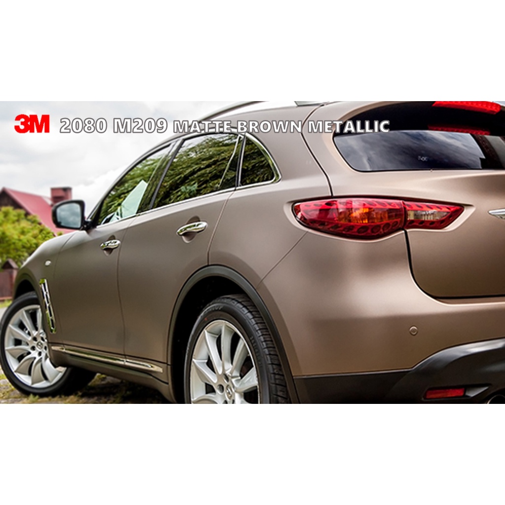 3M 2080 MATTE BROWN METALLIC M209 Car Wrap Vinyl Film Bike Phone Logo DIY Stickers | Shopee Malaysia