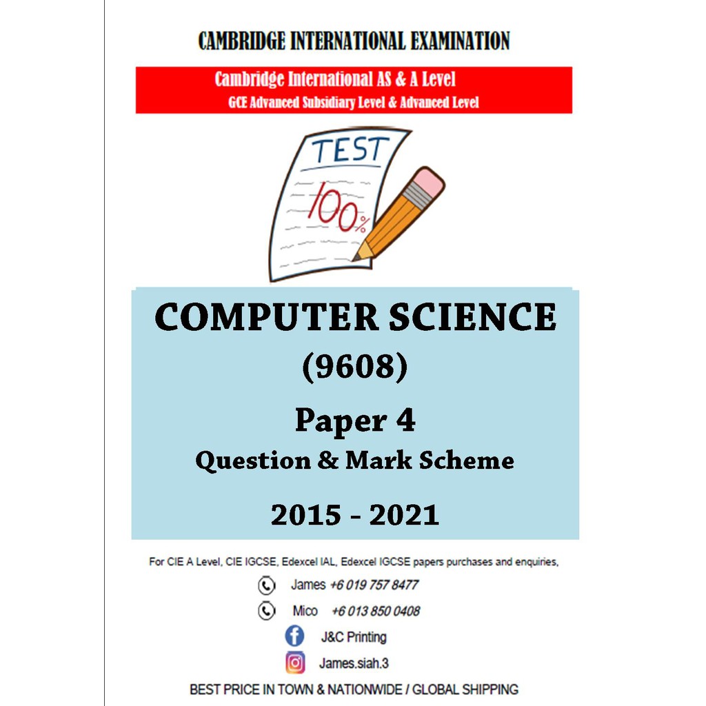Cambridge A Level Past Year Papers Computer Science 9608 P1,2,3,4 ... Cambridge A Level Past Year Papers Computer Science 9608 P1,2,3,4 ...