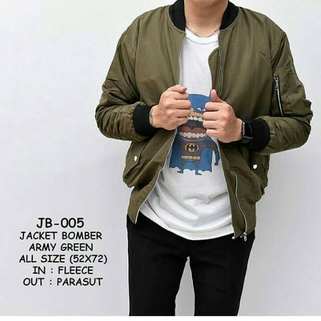 2 in 1 Army Green Bomber Jacket JB005 (Reversible) | Shopee Malaysia