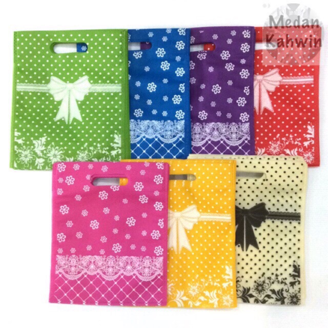 #SV2457A 10pc Beg Kain A5 Bajet Non Woven Goodies Bag Gift Bag @ 19 ...