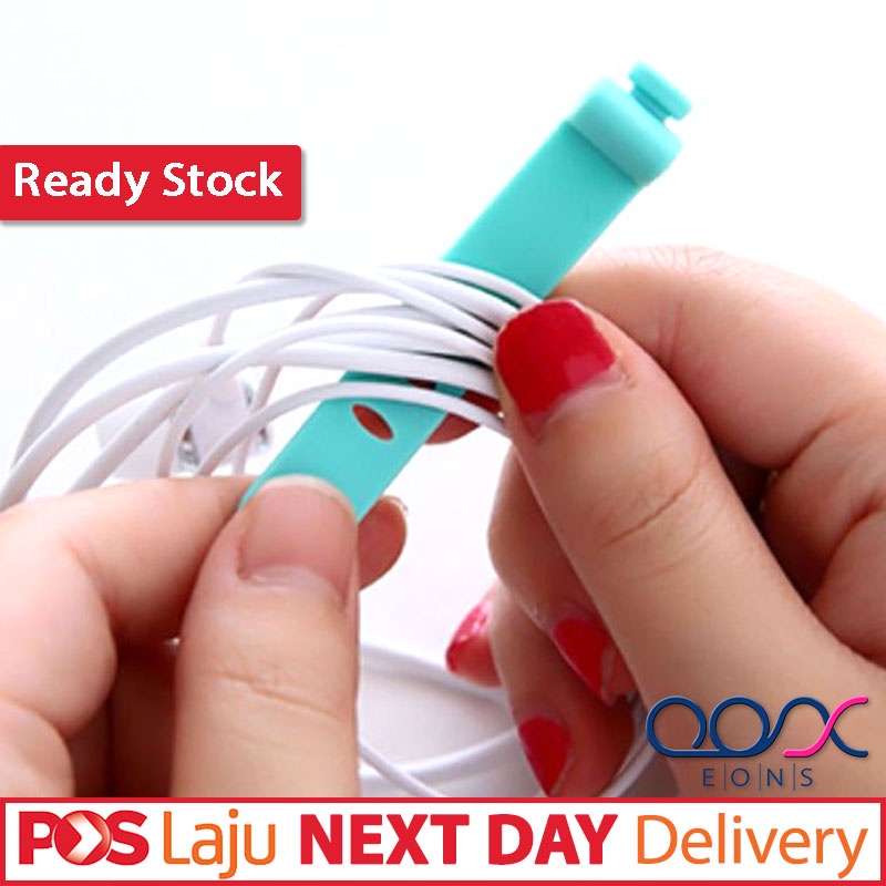 SAME DAY POST Silicone Winder Cable Tie Charger Cord Holder Wire ...