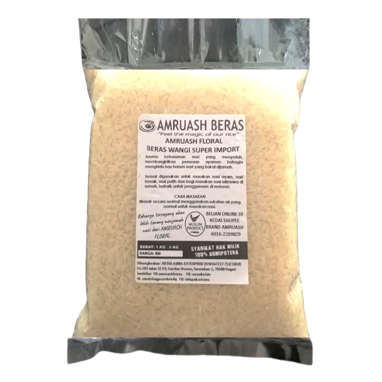AMRUASH FLORAL 5 KG - BERAS WANGI SUPER IMPORT | Shopee Malaysia