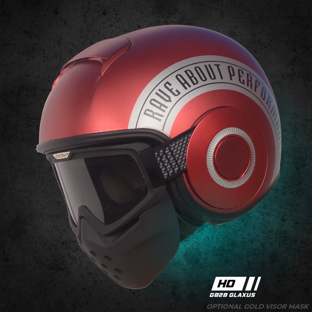 Open Face Helmet Gracshaw Glaxus G828 HD (Free Goggle Mask) | Shopee ...