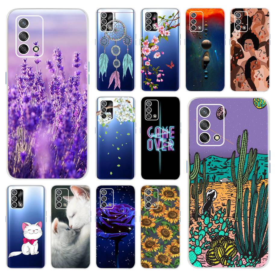 Lavender Casing OPPO A74 5G Case CPH2197 CPH2263 Soft Cover OPPO A74 4G ...