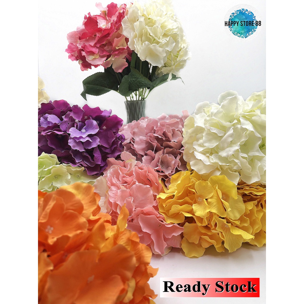 Artificial Hydrangea Flower Bunch / Bunga Hiasan Tiruan Hydrangea (5 ...