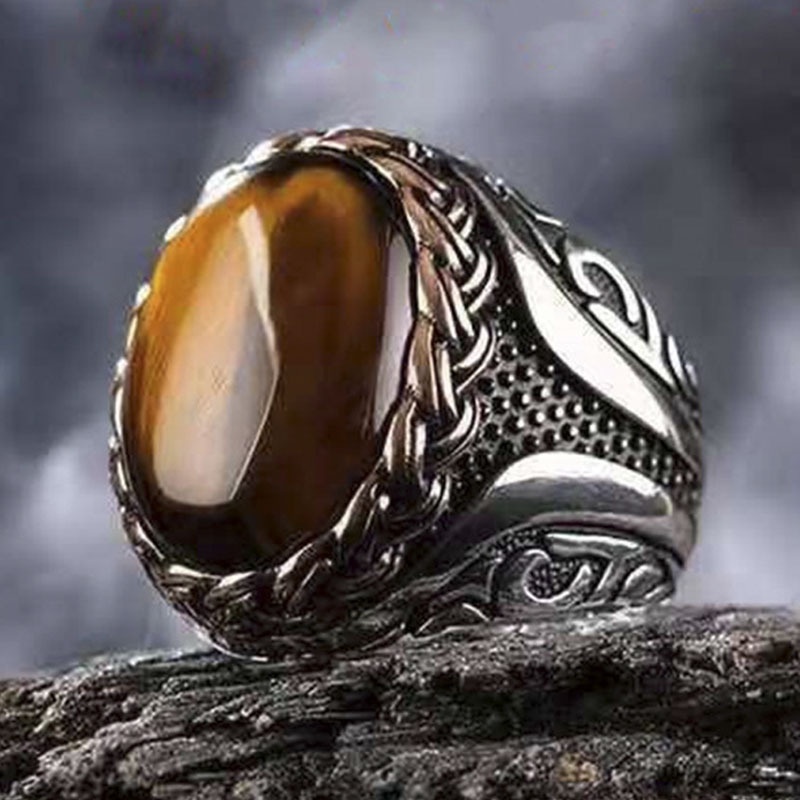ROVSKI Fashion Korean Ready Stock Jewelry Cincin Lelaki Silver 925 and ...