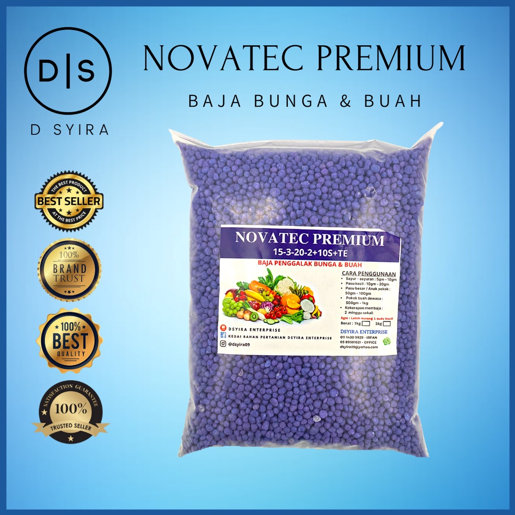🔥BAJA BUAH Novatec Premium 15-3-20-2+10S+TE 1kg 🔥 Fruiting & Flowering ...