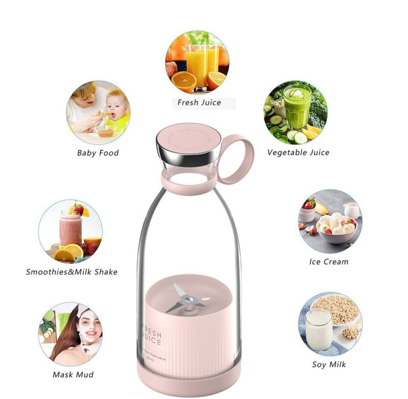 Wireless Charging Portable Electric Juicer Blender 6 Blades Juicer Cup ...