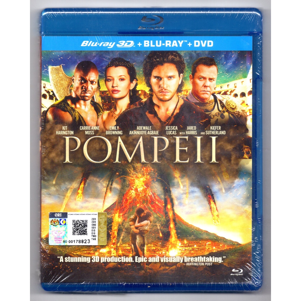 POMPEII (BLURAY 3D + BLURAY + DVD) ORIGINAL MOVIE | Shopee Malaysia