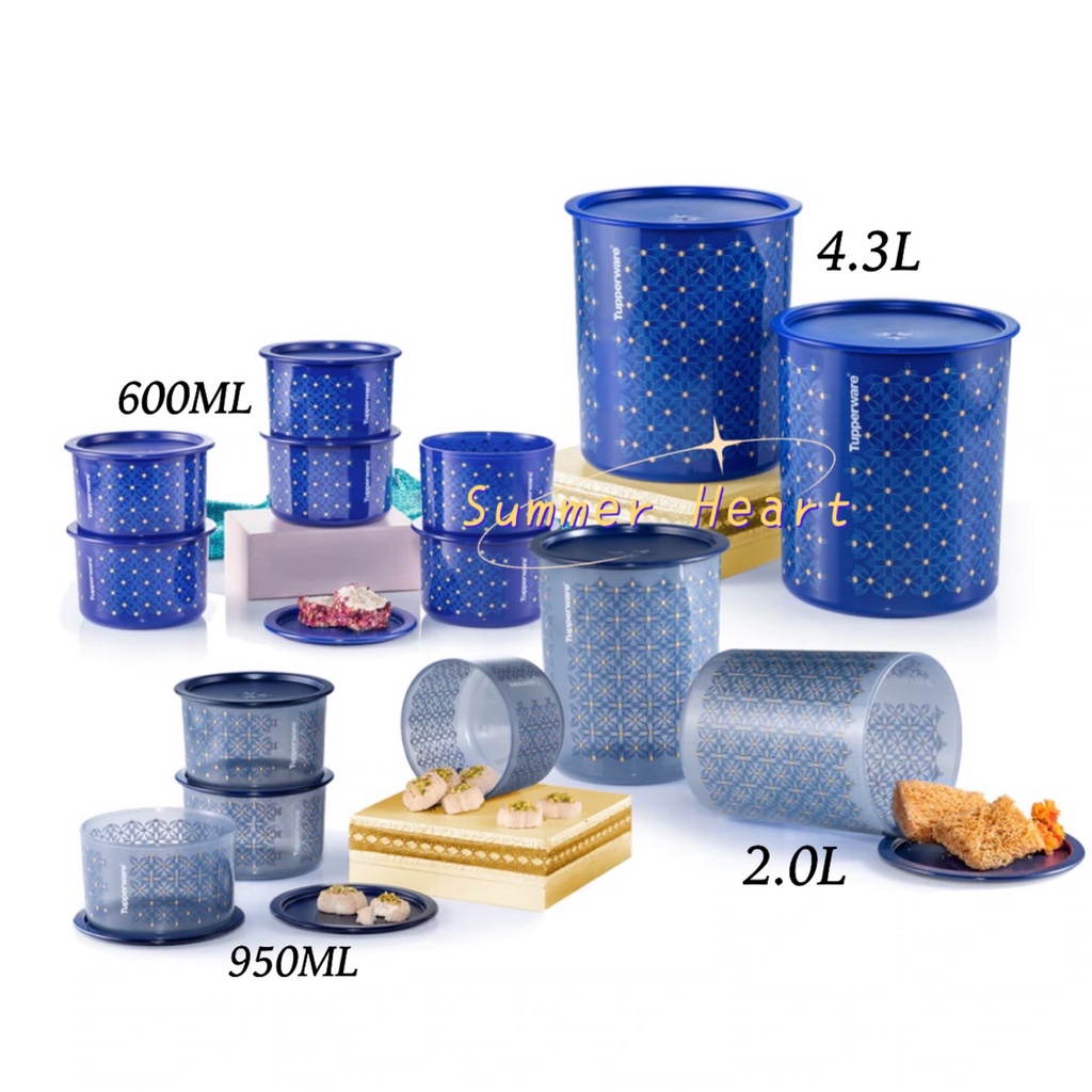 Tupperware One Touch Topper / Canister ( 600ml / 950ml / 1.4L / 2.0L / 1.25L / 3L / 4.3L ...