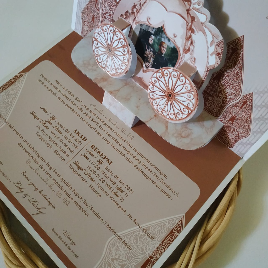 Custom Pop Up Invitation | 3d Wedding invitation | Gold Wedding ...