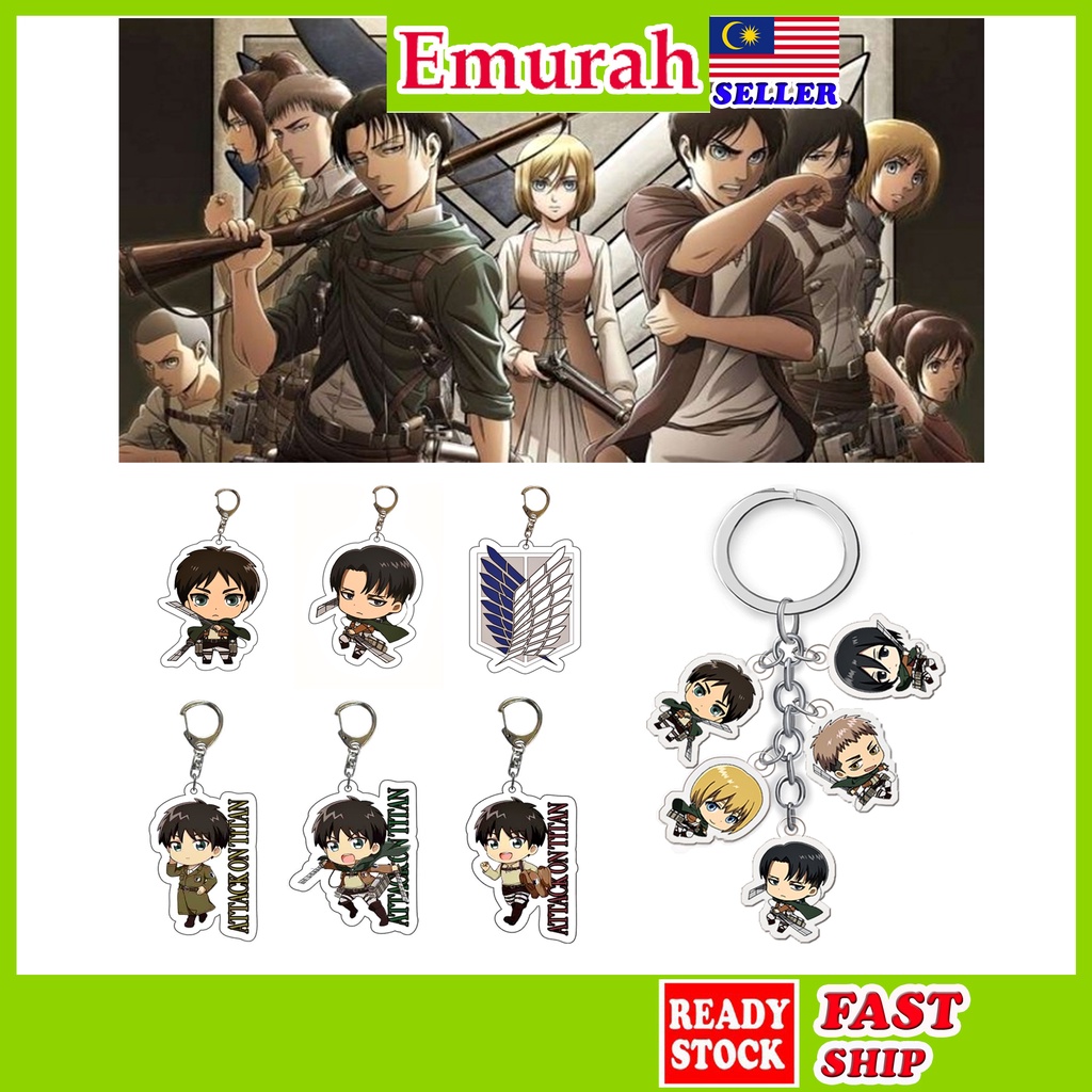 Attack On Titan Acrylic Keychain Keyring Anime Manga AOT | Shopee Malaysia