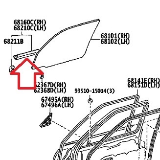 TOYOTA LAND CRUISER 80 SERIES FRONT DOOR GLASS OUTER / INNER ...