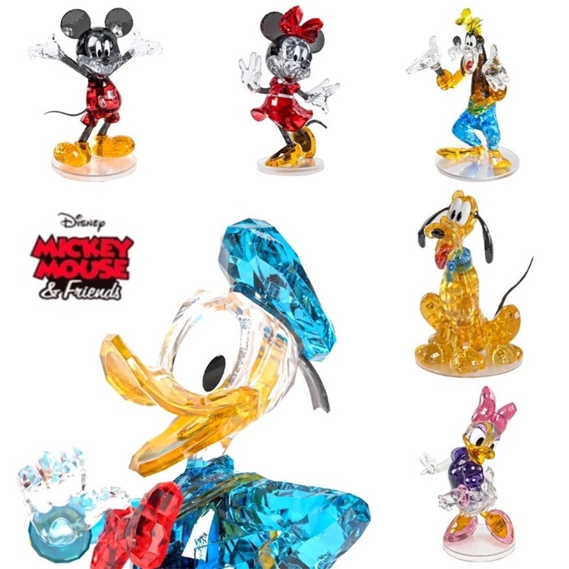 Disney Mickey Magic House Crystal Building Blocks Cartoon Model DIY ...