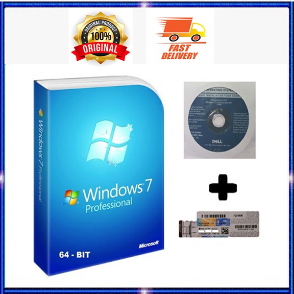 Win 7 Pro Retail box with original CD & coa Sticker (Retail Packaging ...
