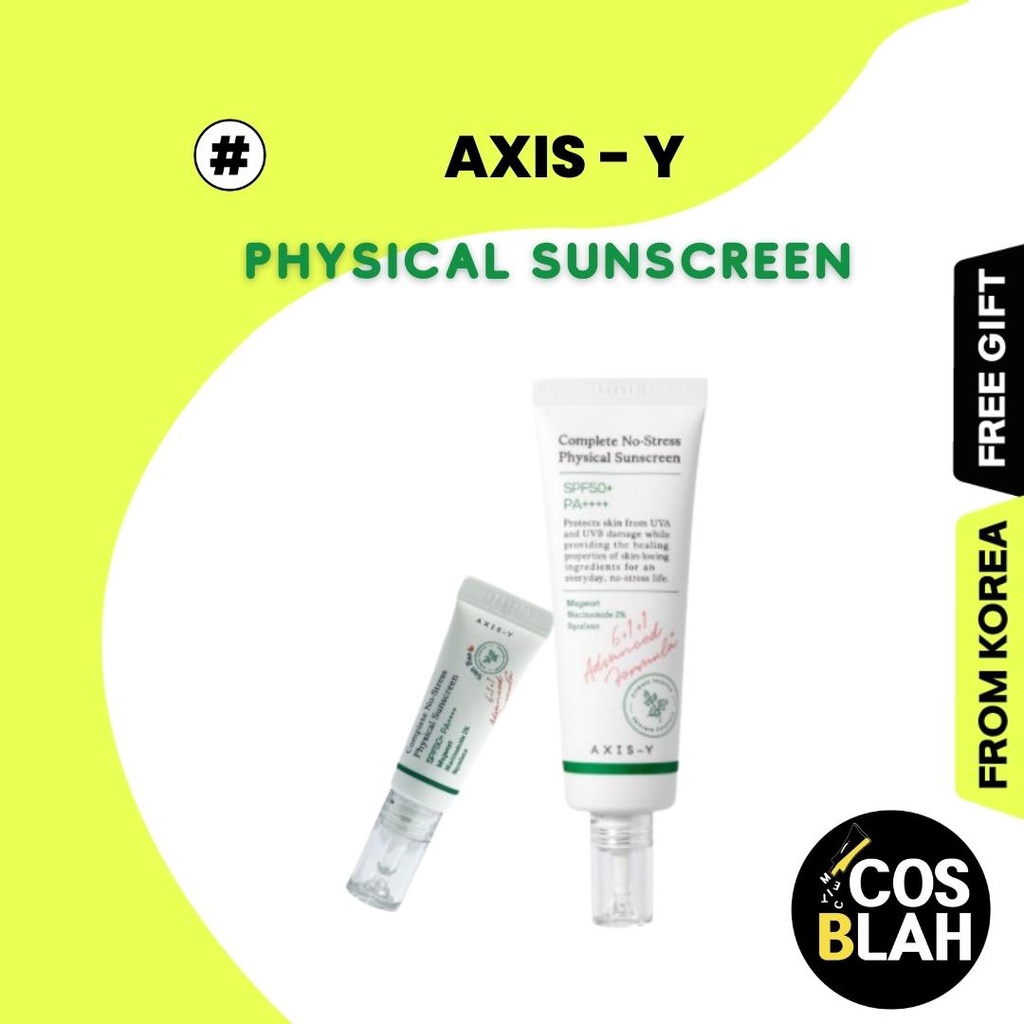 [AXIS-Y] Complete No-Stress Physical Sunscreen - 10ml / 50ml | Shopee ...