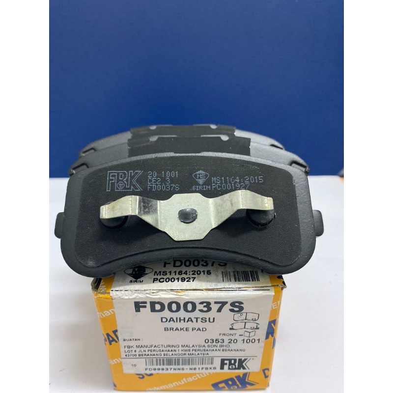 FBK FRONT DISC BRAKE PAD DAIHATSU MIRA KANCIL L700 660 TURBO / MOVE ...