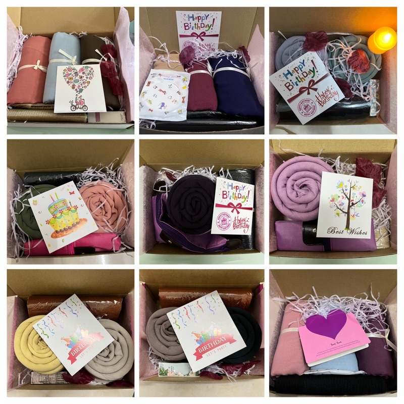 EXCLUSIVE SURPRISE GIFT BOX TUDUNG BAWAL CHIFFON VOILE BIDANG 45'&50 ...