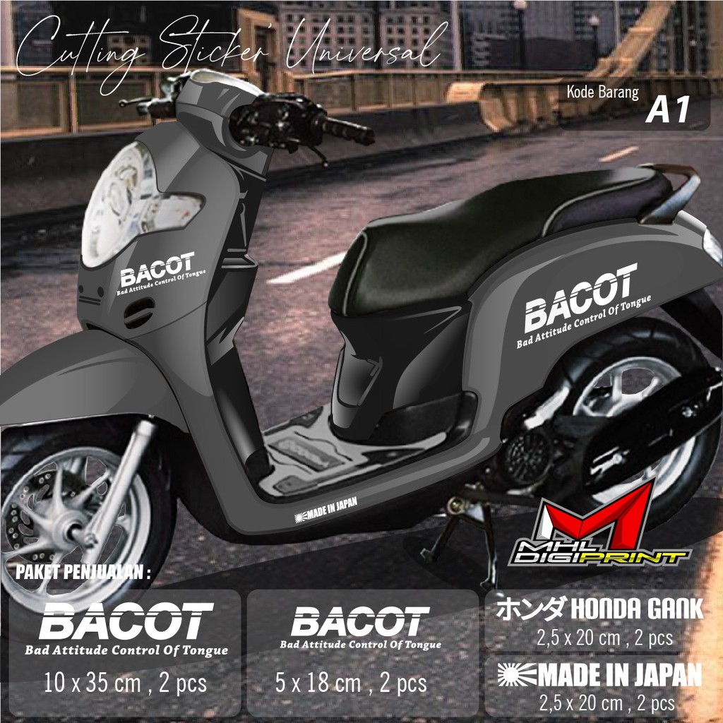 Cutting BACOT STICKERS - BACOT STRIPING - ALL TYPES OF SCOOPY and GENIO ...