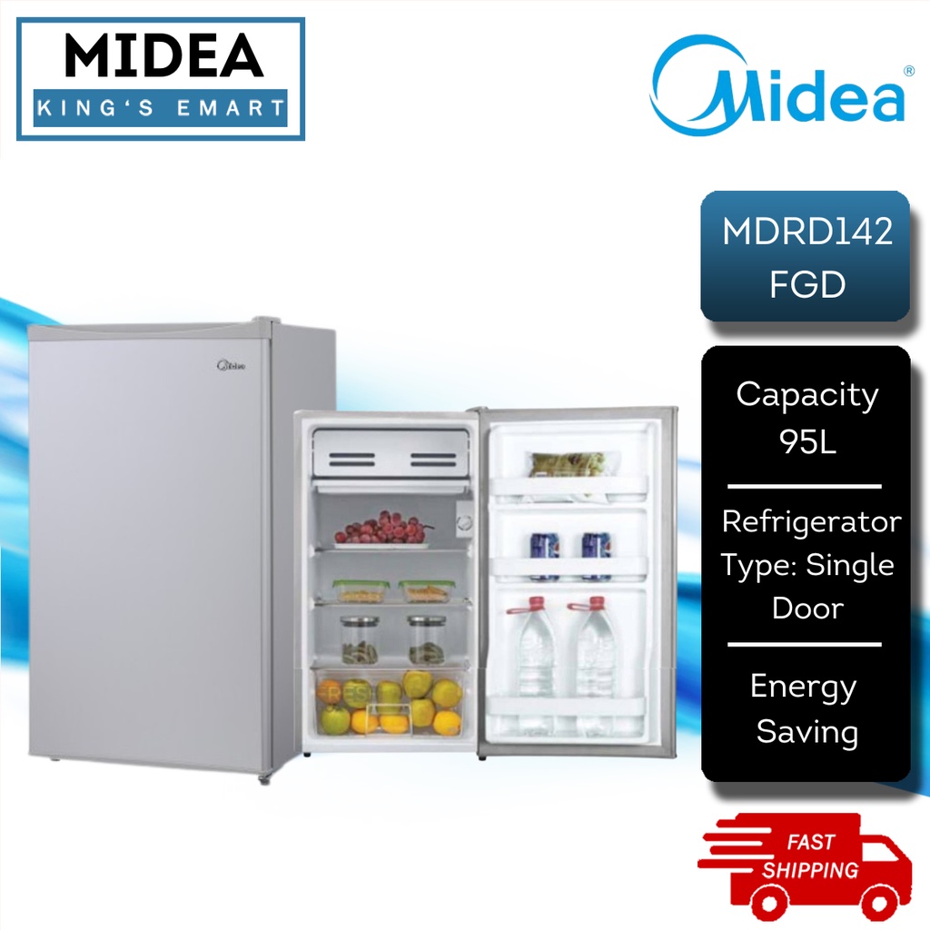 Midea 1-Door Energy Saving Fridge Refrigerator (95L) MDRD142FGD ...