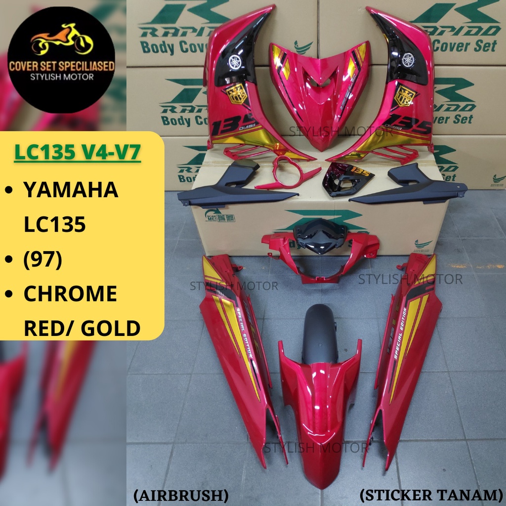 (STICKER TANAM/AIRBRUSH) RAPIDO COVER SET LC135 V4 V5 V6 V7 LC135 (97 ...