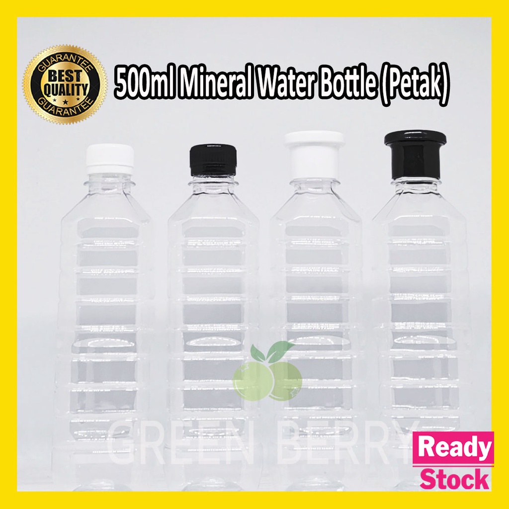 [12pcs] 500ml Empty PET Square Plastic Mineral Water Bottle (Botol ...