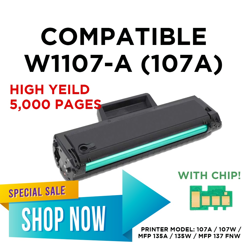 Compatible to HP W1107A 107A Cartridge for HP 107A 107W MFP 135a 135w ...