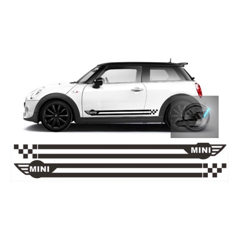 (Ready Stock)S330# 2pc Mini Cooper Car Body Vinyl Decal Sticker ...