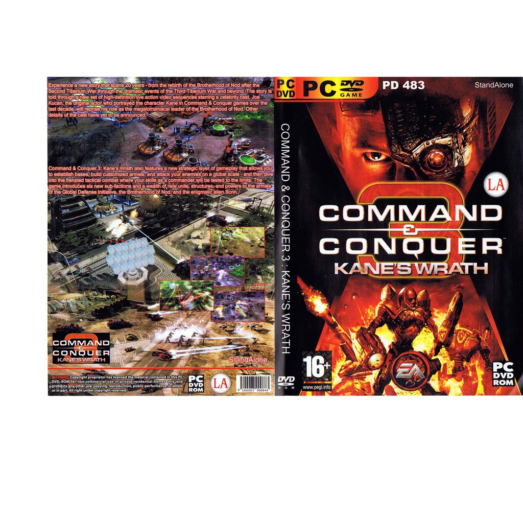 PC game COMMAND&CONQUER 3 KANES WRATH - 1 DVD | Shopee Malaysia