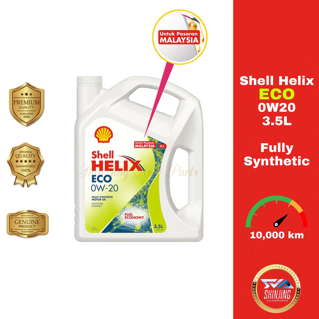 Shell Helix ECO 0W20 3.5L Fully Synthetic Engine Oil Motor Oil Patrol ...