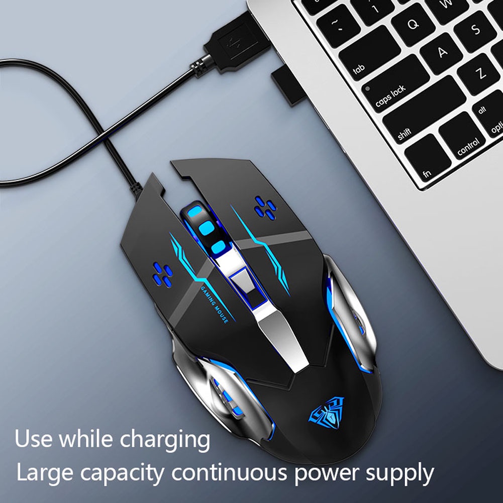 AULA SC100 Wireless Mouse 800mAh Rechargeable Gaming Mouse for Computer ...