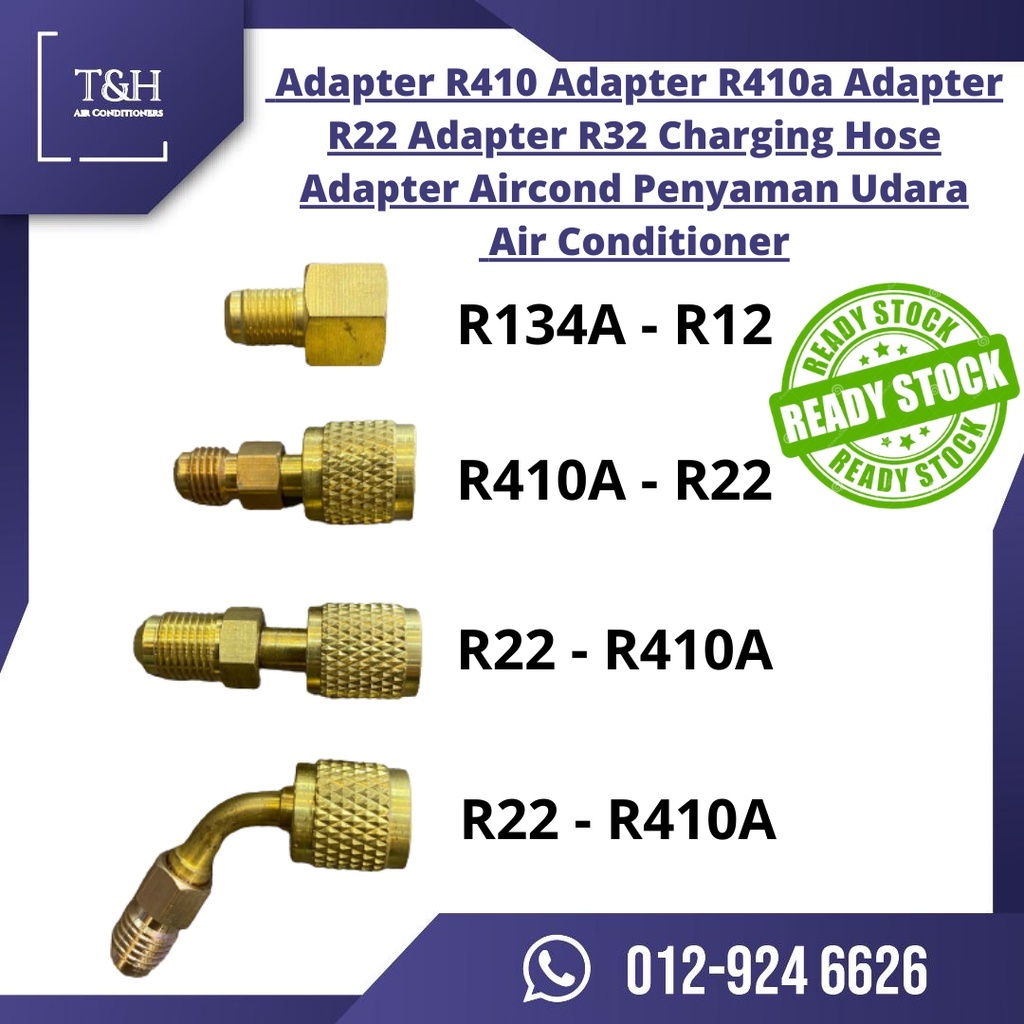 Adapter R22 to R410a Adapter R410a to R22 Charging Hose R134a R32 R22 ...