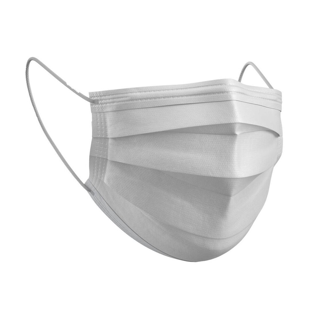 3 Ply Disposable Face Mask - 50 pieces (White) | Shopee Malaysia