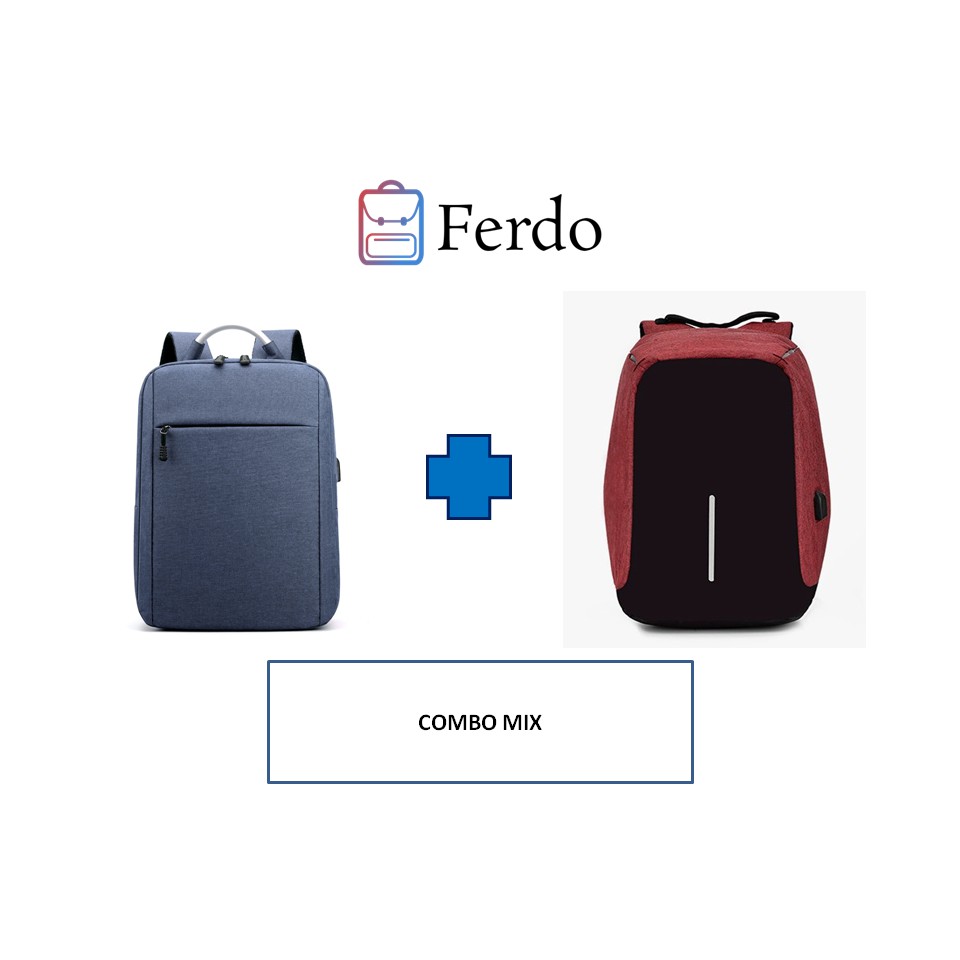 Anti-Thief Premium Laptop Backpack + Business Laptop Backpack with handle [COMBO MIX] MB001 ...