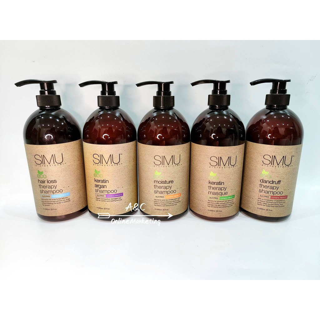 Simu Professional Salon Eco SLS Free Shampoo/Conditioner Mask 1000ml ...
