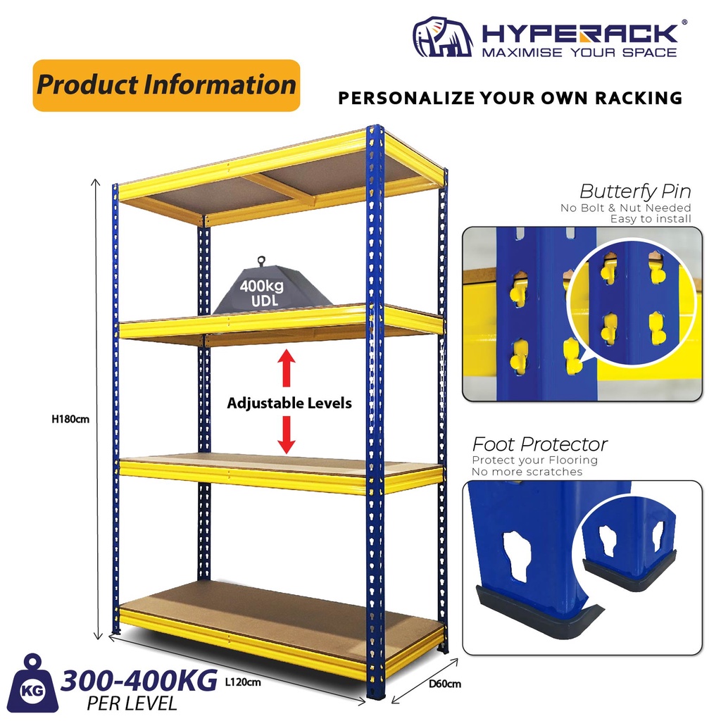 HYPERACK Boltless Kitchen Rack 架子置物架 | Shopee Malaysia