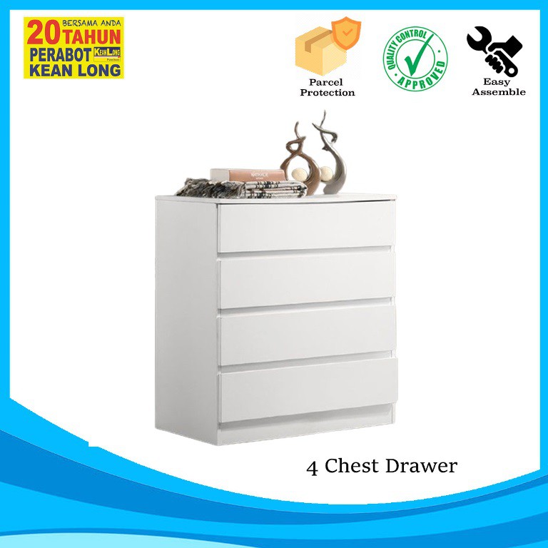 KLSB Chest Of Drawer 4/Drawer Wardrobe/Almari pakaian /kabinet pakaian ...