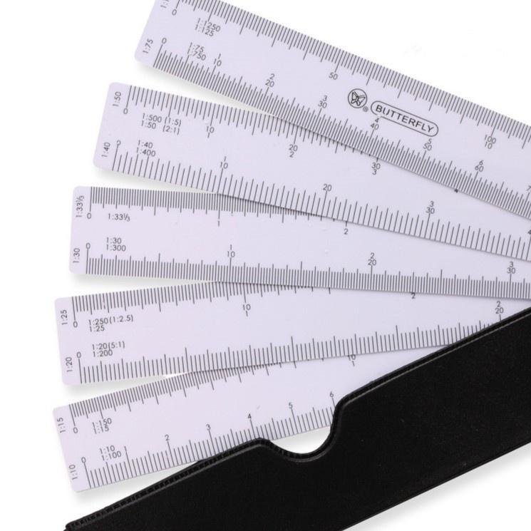 Butterfly Fan Scale Ruler 5 Scales / Pembaris 尺 | Shopee Malaysia