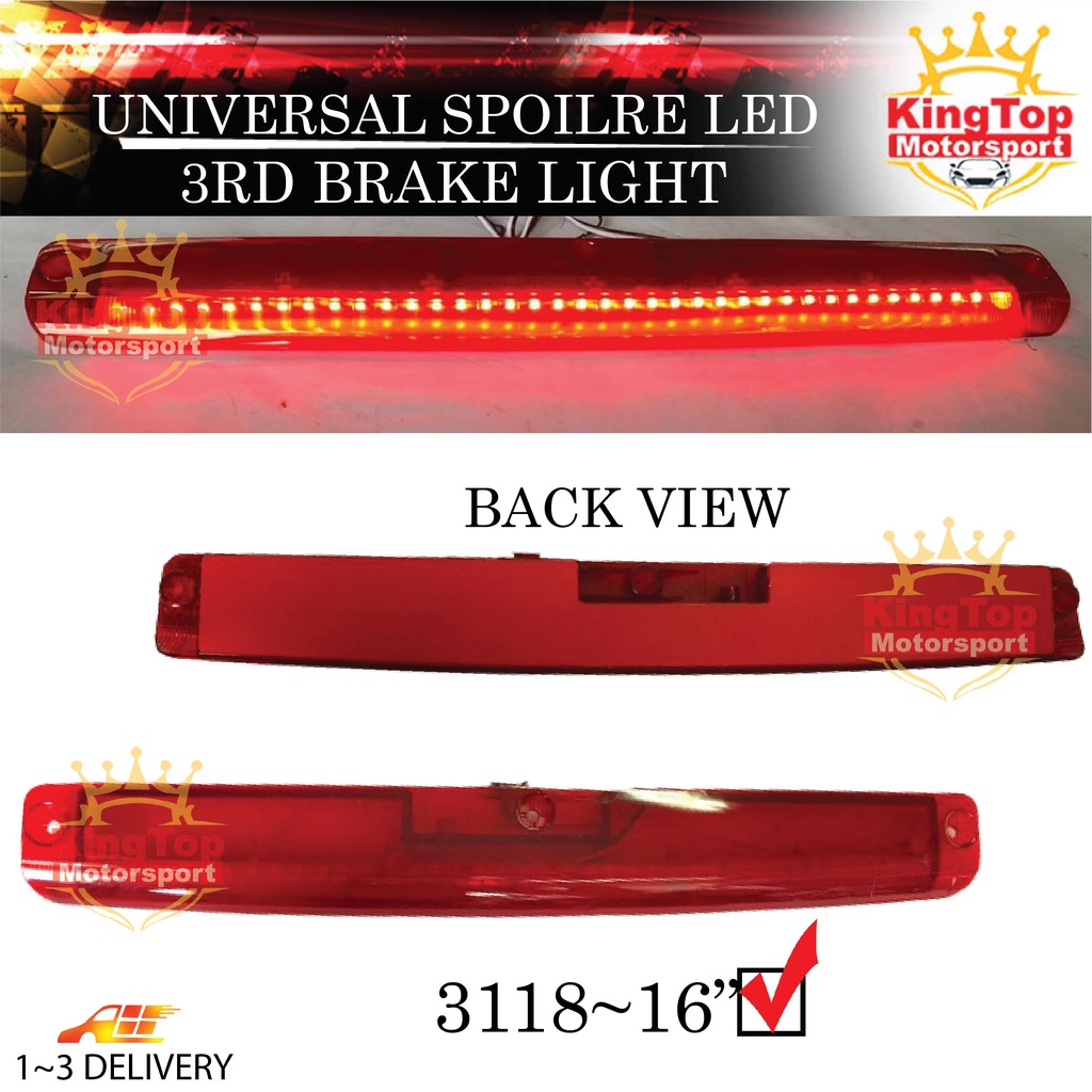 3118 Spoiler LED Third Brake Light Universal (42CM 3 Screw Holes ...