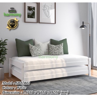 Harmony Stackable Wooden Single Bed Frame / Multifunction Stacker Sofa ...