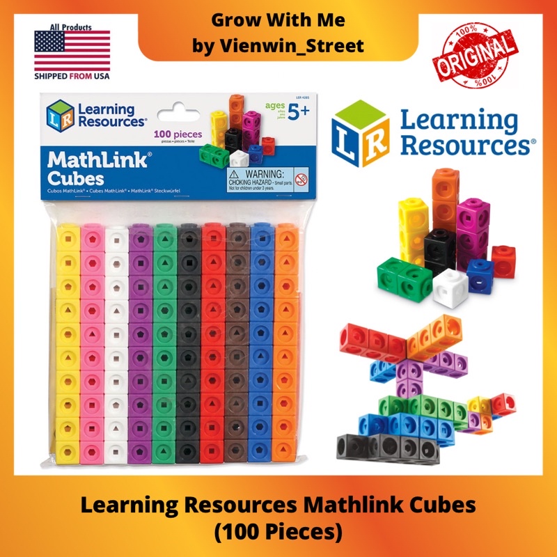 🔥Ready🔥Learning Resources Mathlink Cubes - 100 Pieces | Hand2mind ...