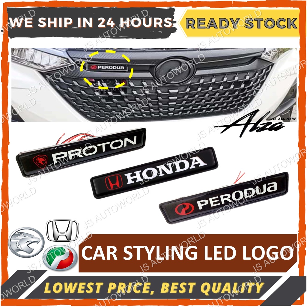 Proton Perodua Alza CAR STYLING LED LOGO Car Front Grill LED Light Alza ...