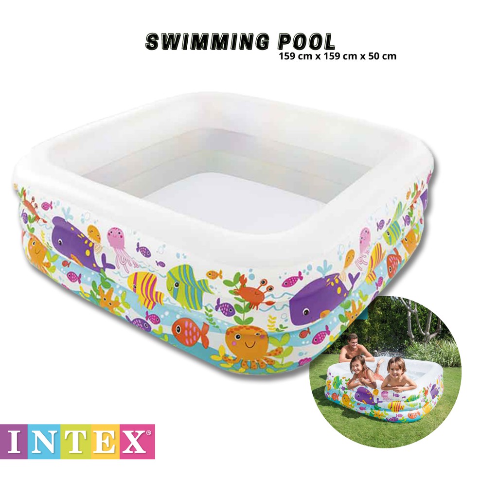 Intex Inflatable 3 Rings Swimming Play Pool / Kolam Renang Angin Mainan ...