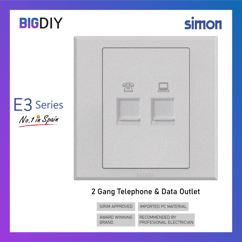 Simon E3 Series (Silver) Switch / Switches & Socket Outlet (BIGDIY ...