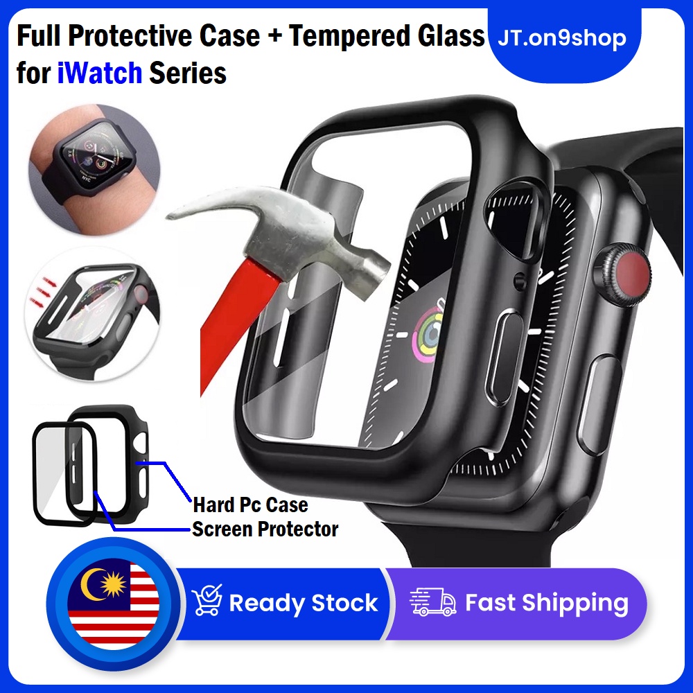 360 Full Protective Case With Screen Protector for iWatch 9 8 7 SE 6 5 ...
