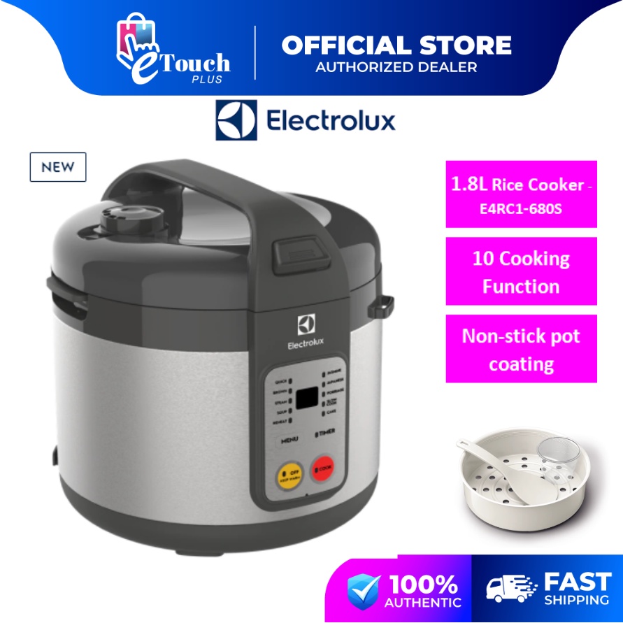 Electrolux Rice Cooker 1.8L 770W Non-Stick Coating Pot Jar Digital Rice ...