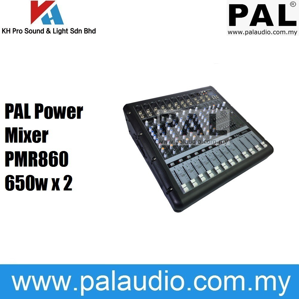 PAL Power Mixer MR860 650W X 2 Mixing Console | Shopee Malaysia